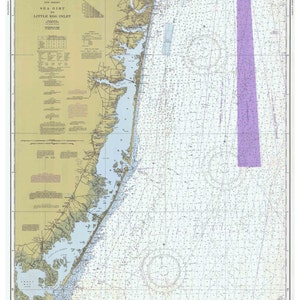 Sea Girt Light to Little Egg Inlet - 1983 Nautical Map Reprint - New ...