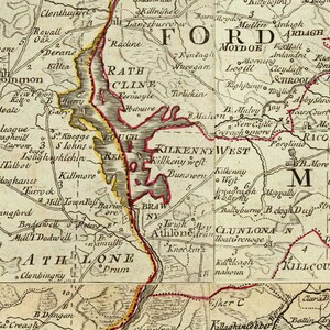 Connaught Province - Ireland - From 1790 Roque Map - Clan Names - Old ...