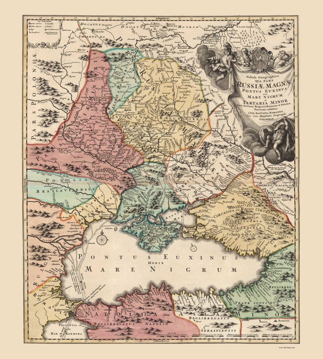 Ukraine 1716 Old Map - Wall Map Reprint - UKR Russia - Etsy