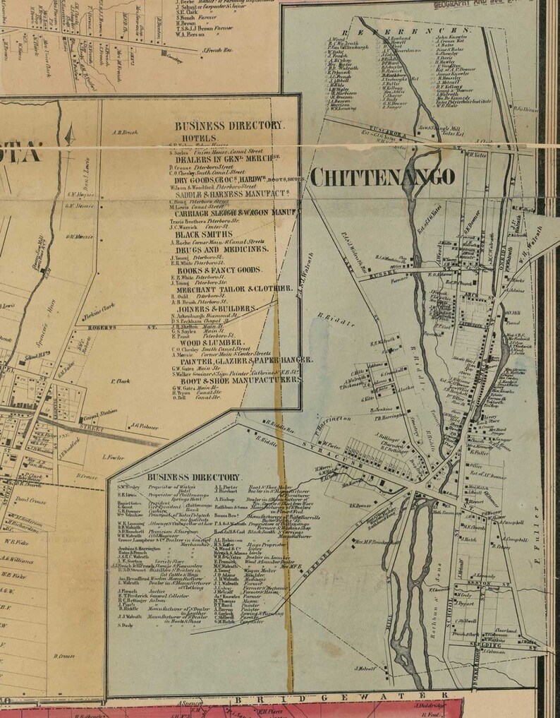 Madison County New York 1859 Old Wall Map Reprint With | Etsy
