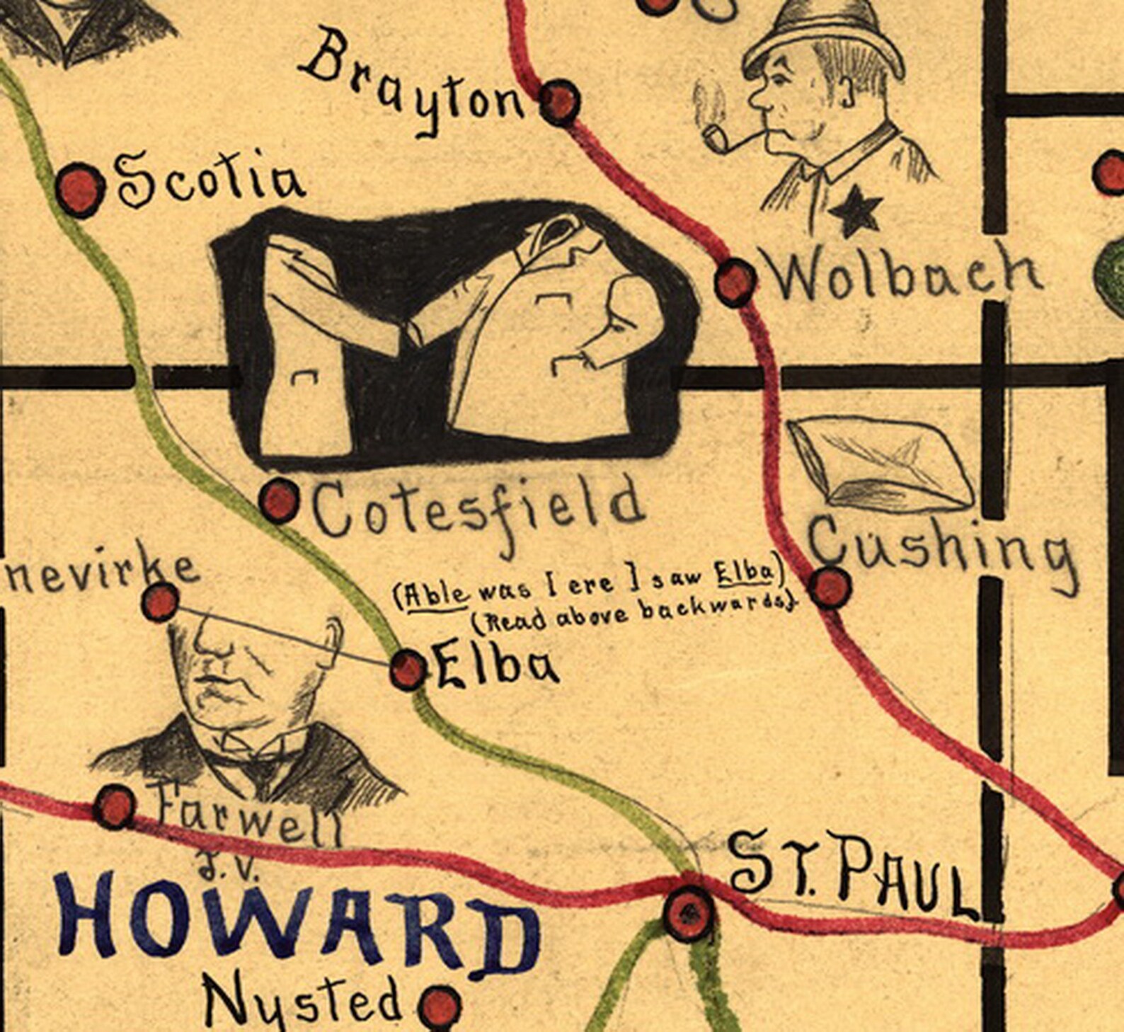 Nebraska 1897 Railroad Map Quirky Galbraith State Map | Etsy