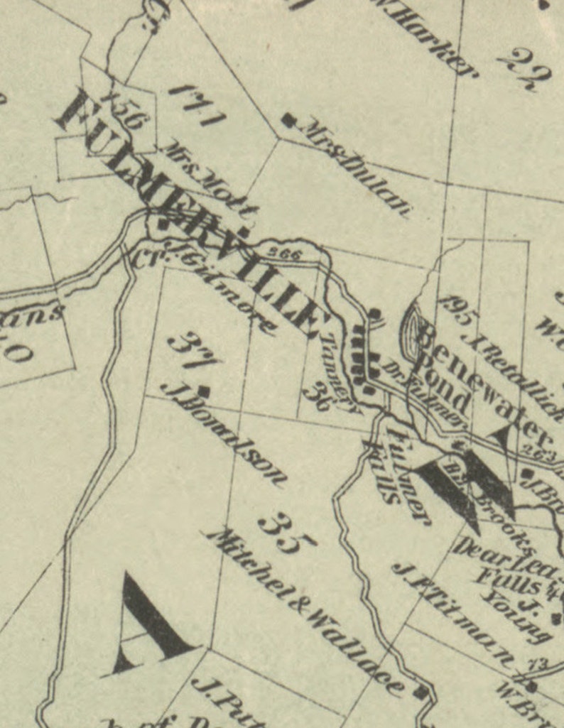 Delaware Township Dingman's Ferry 1872 Town Map With - Etsy