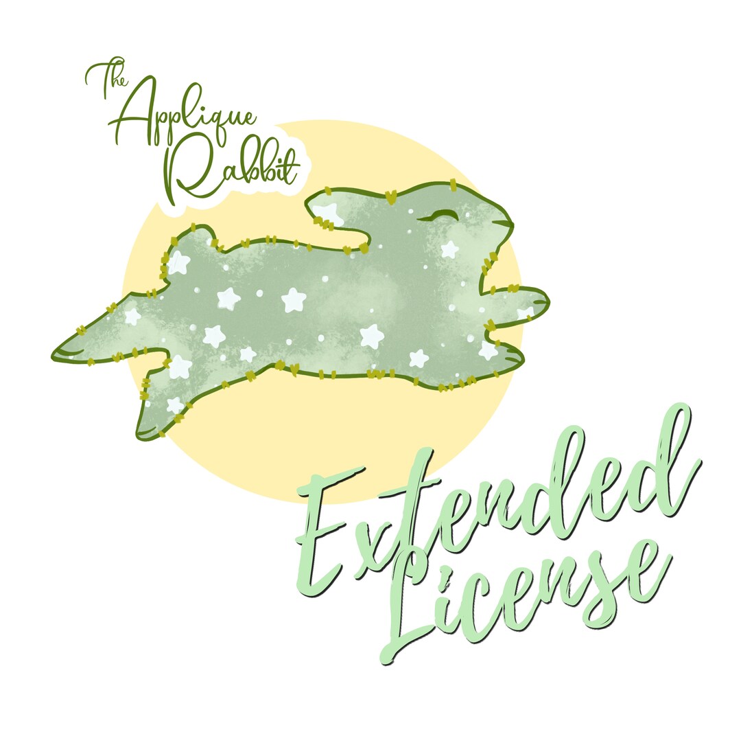 EXTENDED License July 2023 July 2024 Unlimited Annual Applique Rabbit ...