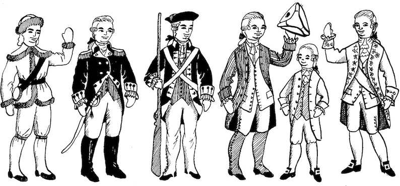1710 - 1780s American Colonial, Baroque/rococo Costume Clothing Pattern ...