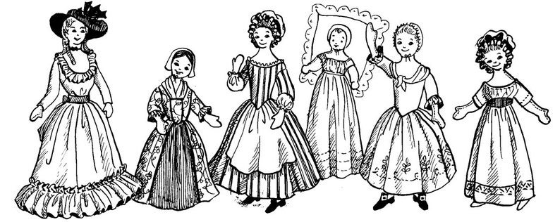 1710 - 1780s American Colonial, Baroque/rococo Costume Clothing Pattern ...