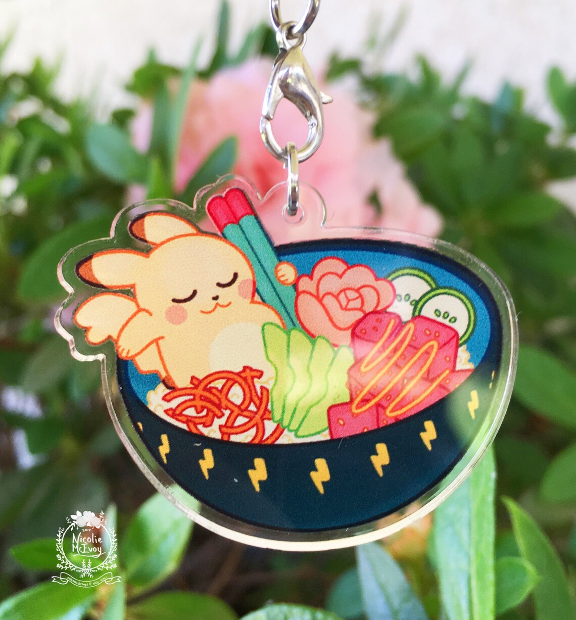 Pika Poke Bowl Charm - Etsy