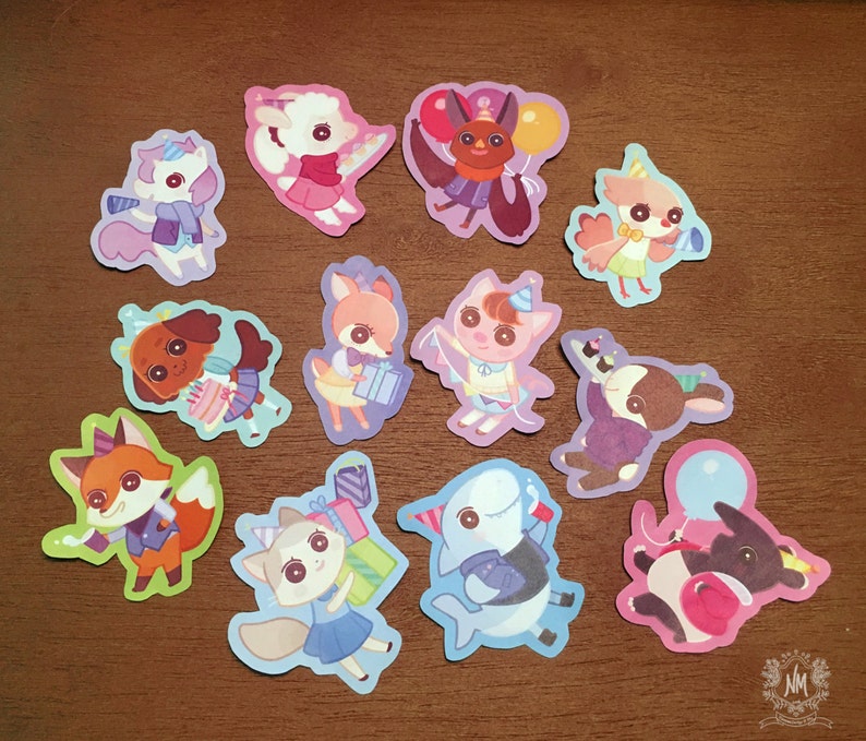 Party Animals Sticker Pack | Etsy