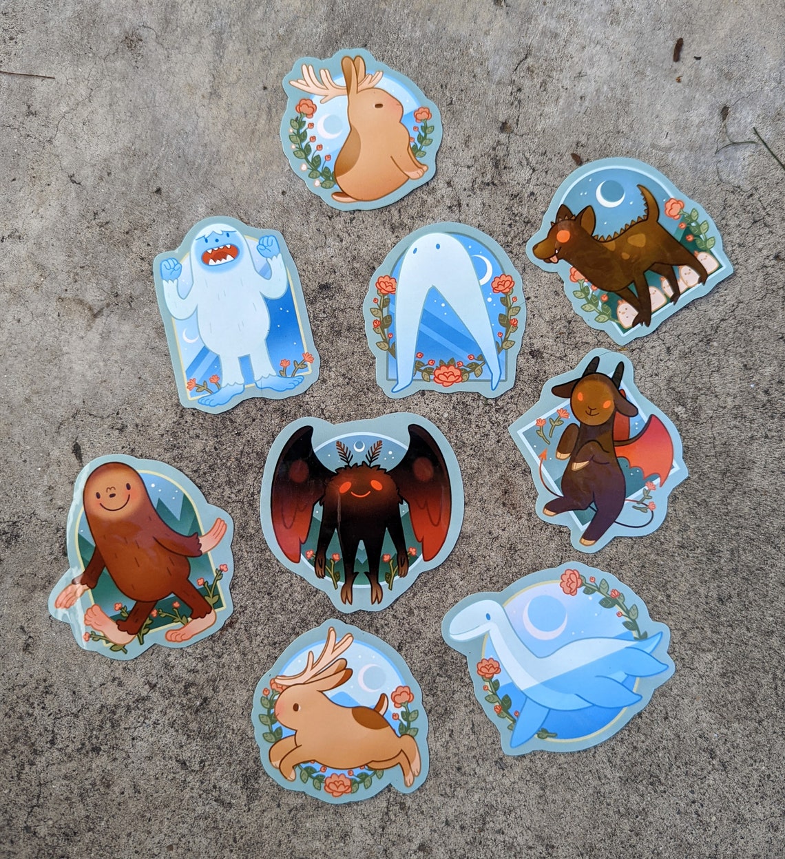 Cutie Cryptids Sticker Set - Etsy