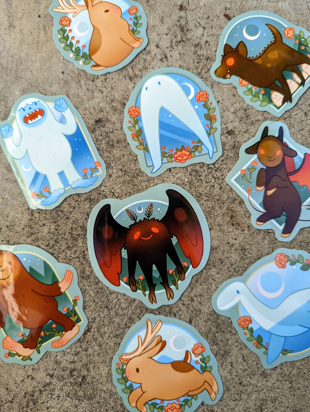 Cutie Cryptids Sticker Set - Etsy