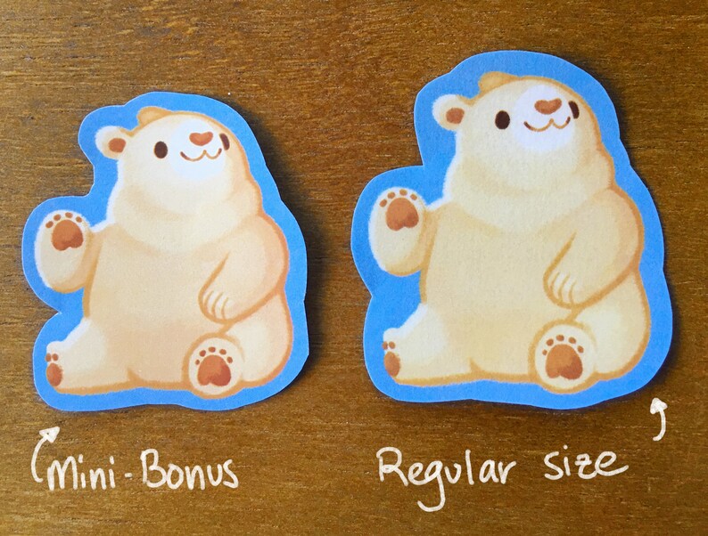Fuzzy Bear Stickers - Etsy