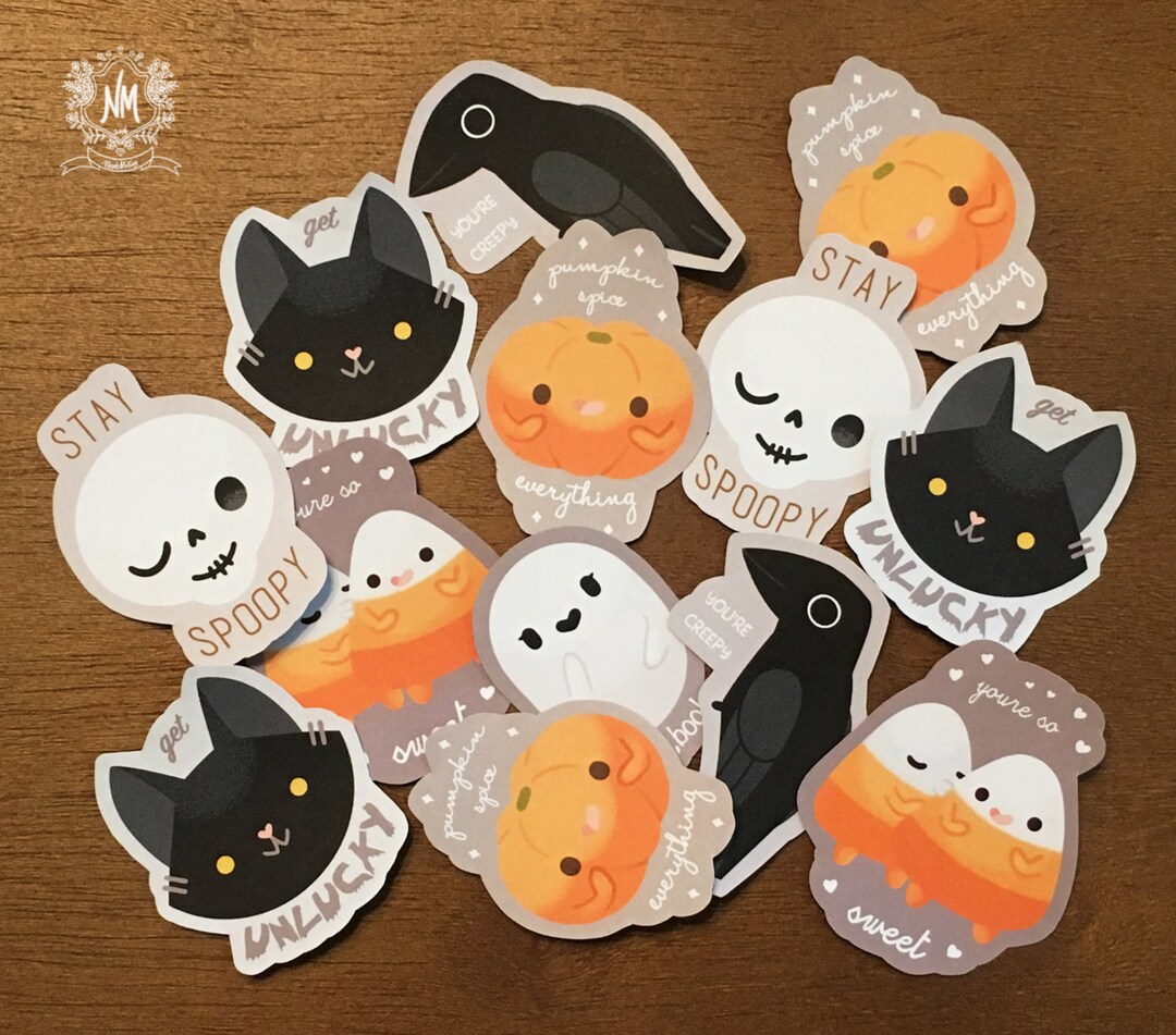 Halloween Spoopy Sticker Set - Etsy