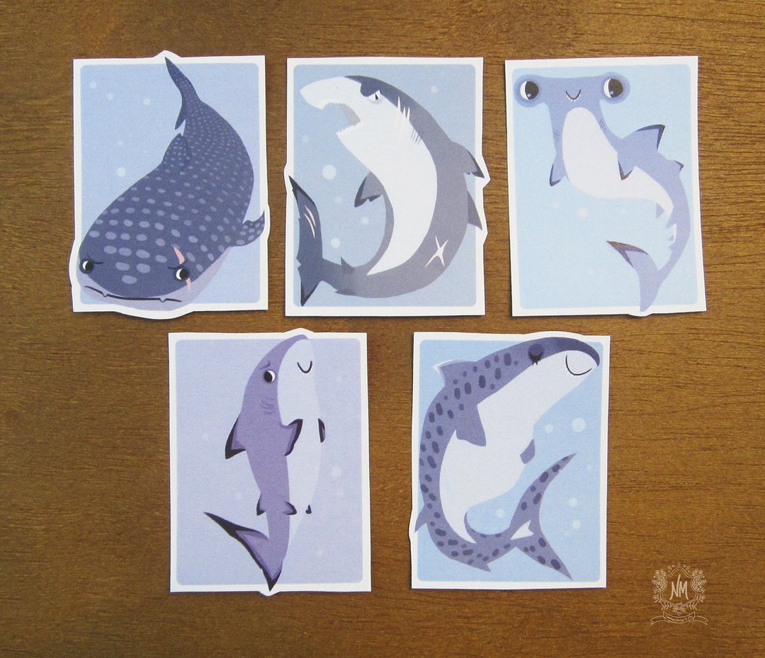 Shark Sticker Set - Etsy