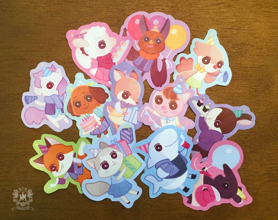 Party Animals Sticker Pack - Etsy