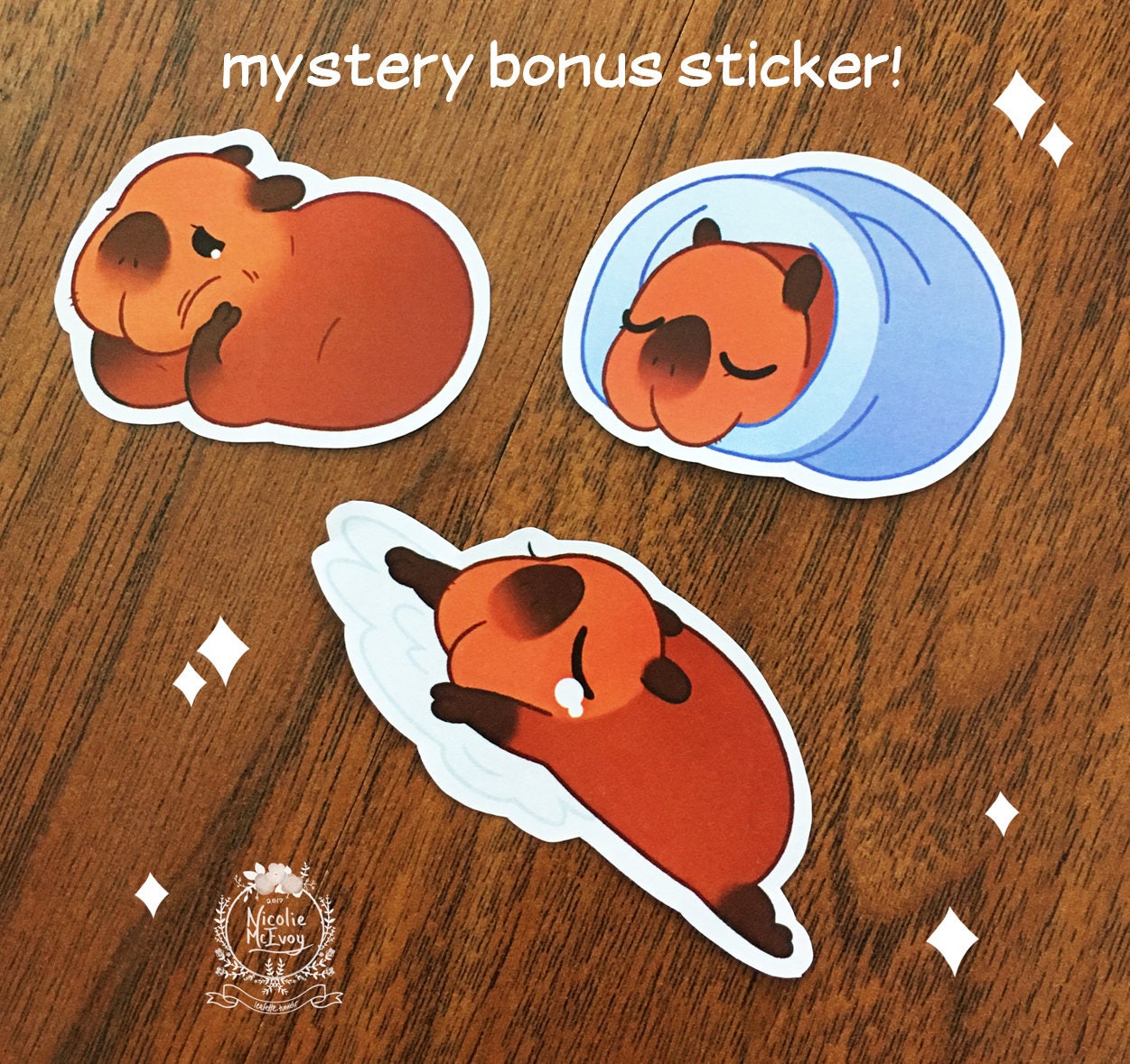 Cappie the Capybara Sticker Set - Etsy