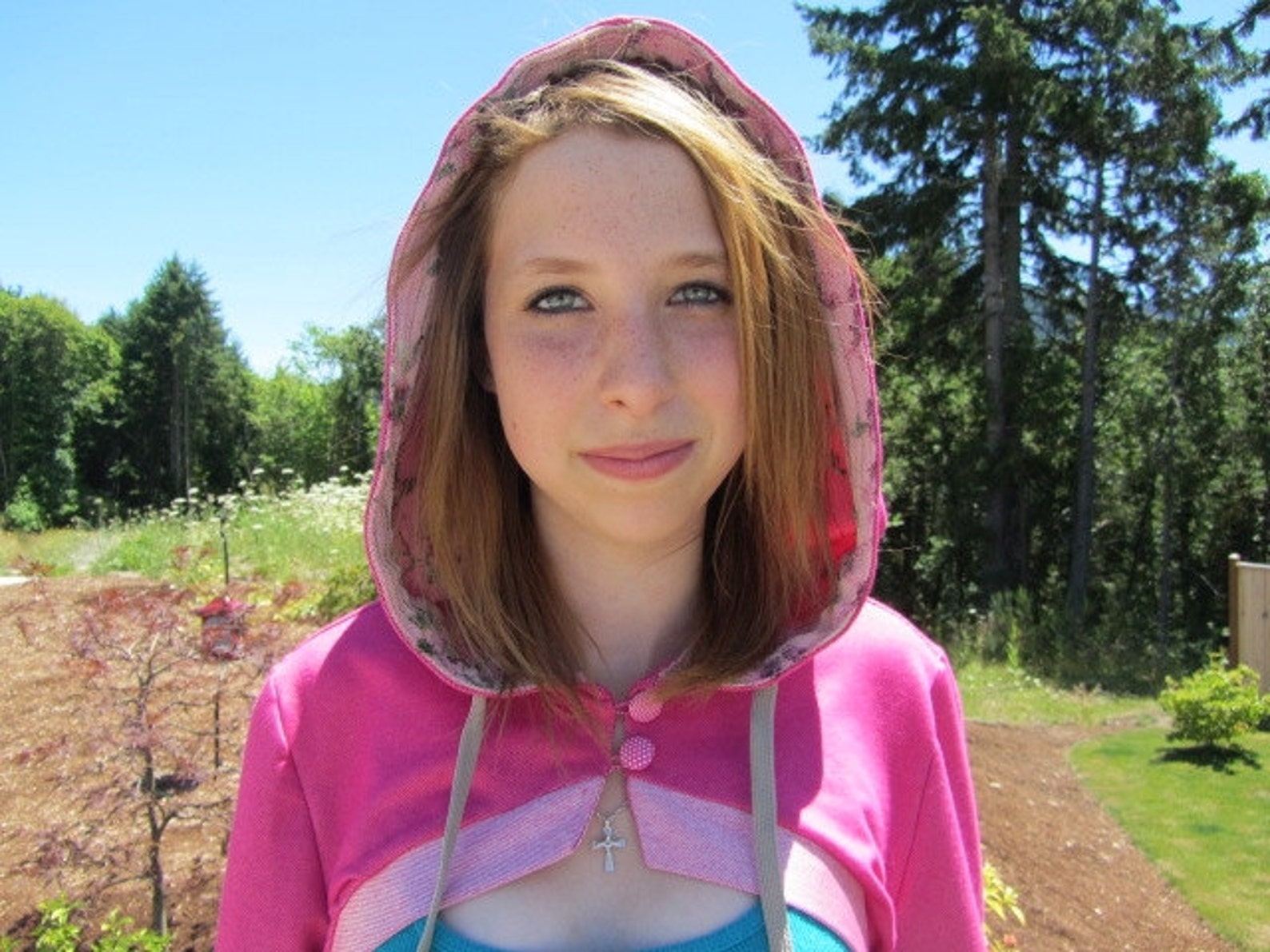 Pink Druid Hood Shrug | Etsy