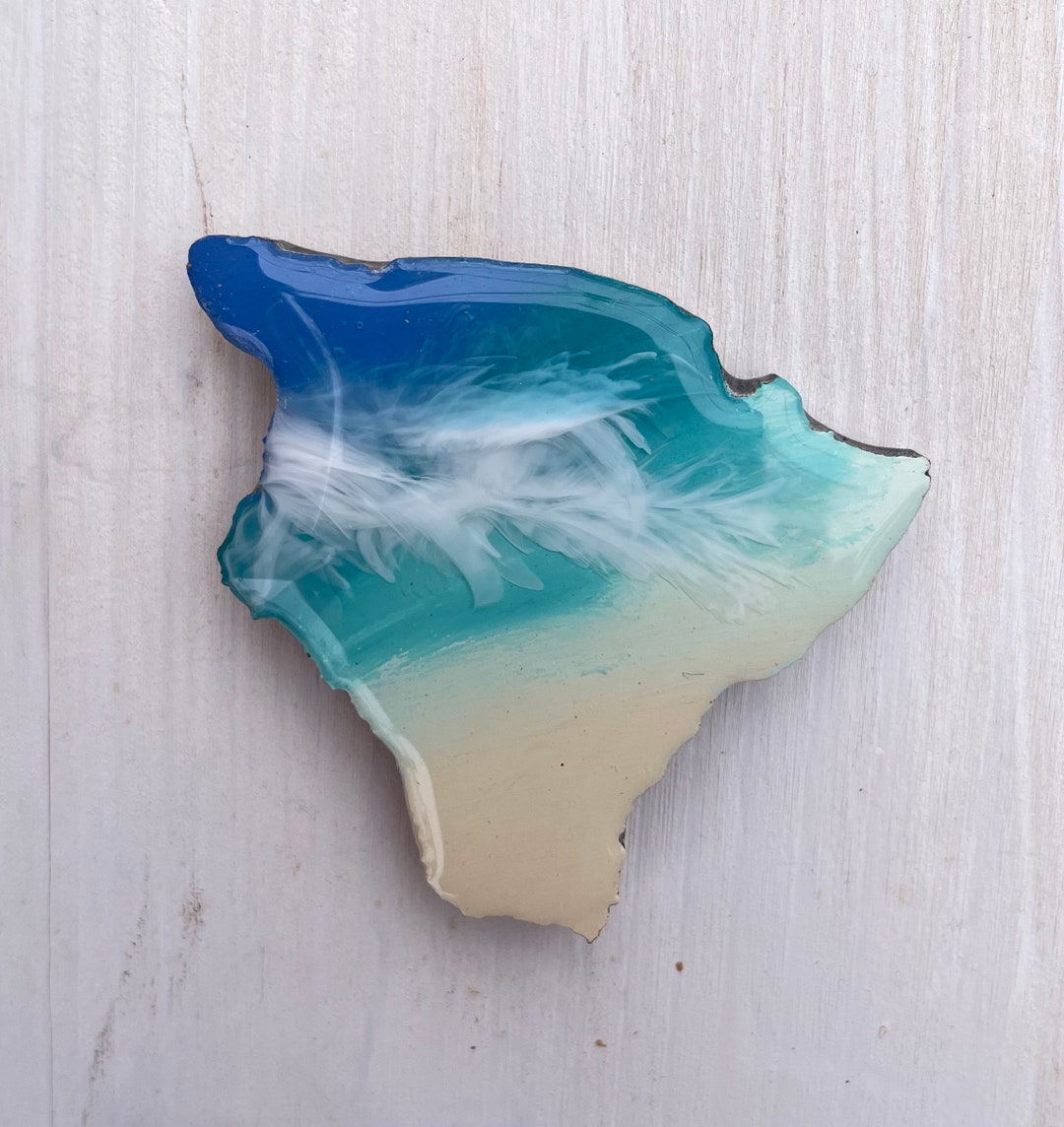 Big Island Ocean Wave Magnet, Hawaii Gift, Teacher Gifts, Beach Magnet ...