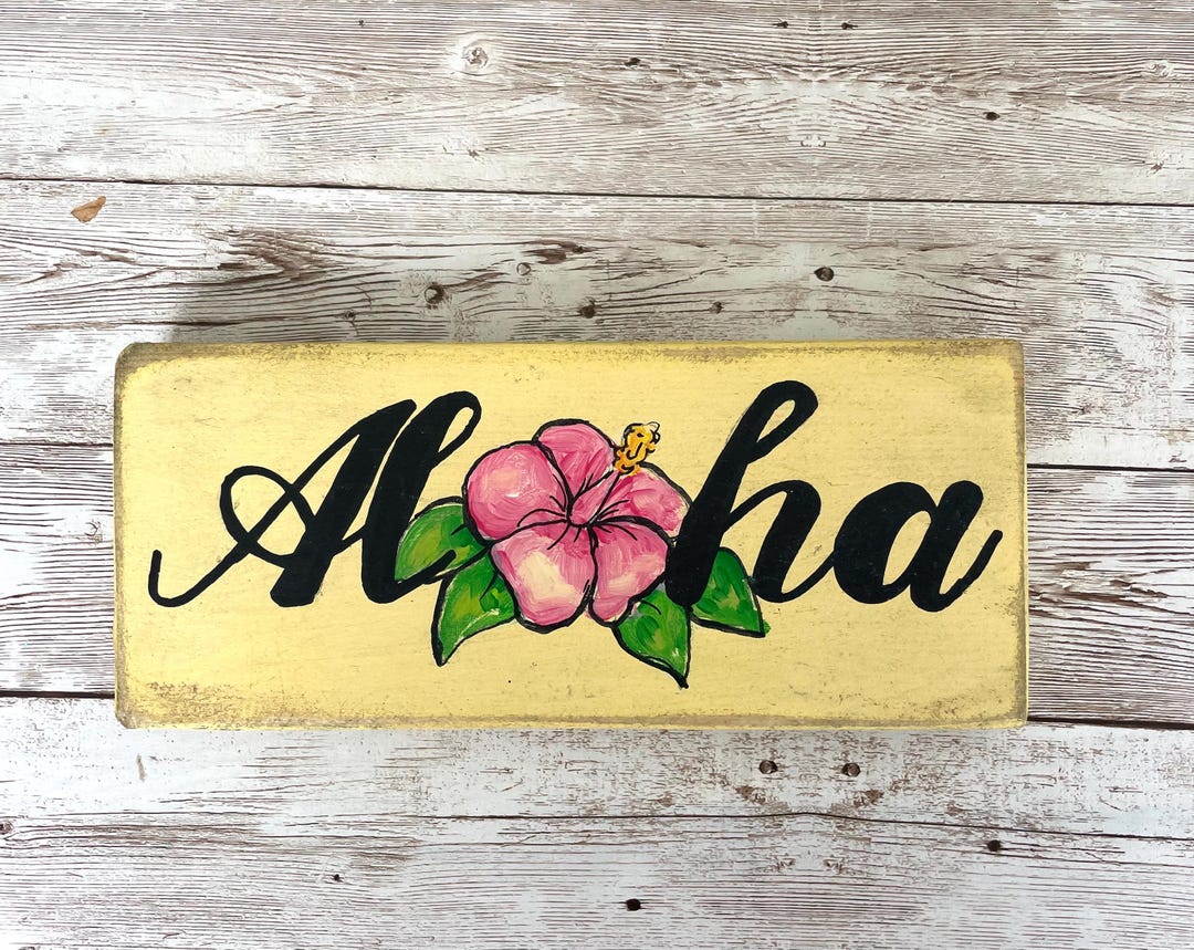 Aloha Sign | Tropical | Hawaii Sign | Hawaii Wall Art | Hawaii Decor - Etsy