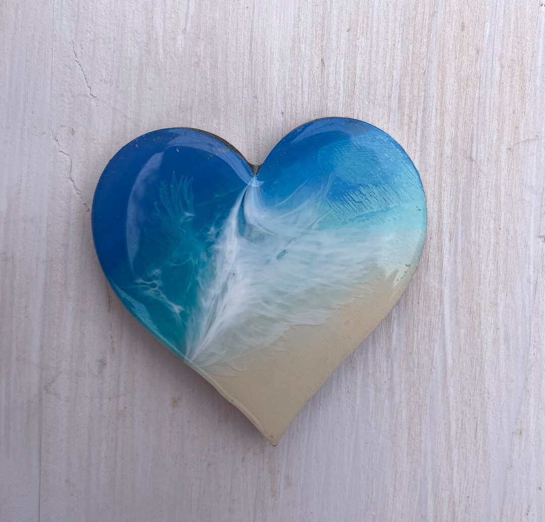 Heart Ocean Wave Magnet, Hawaii Gift, Teacher Gifts, Beach Magnet - Etsy
