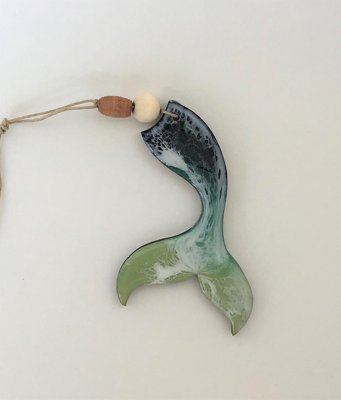 Mermaid tail wave ornament Hawaii gift beach art Hawaii | Etsy
