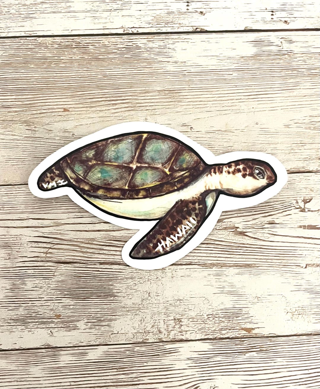 Honu Seaturtle Vinyl Waterproof Sticker, Water Bottle, Hawaii Sticker ...