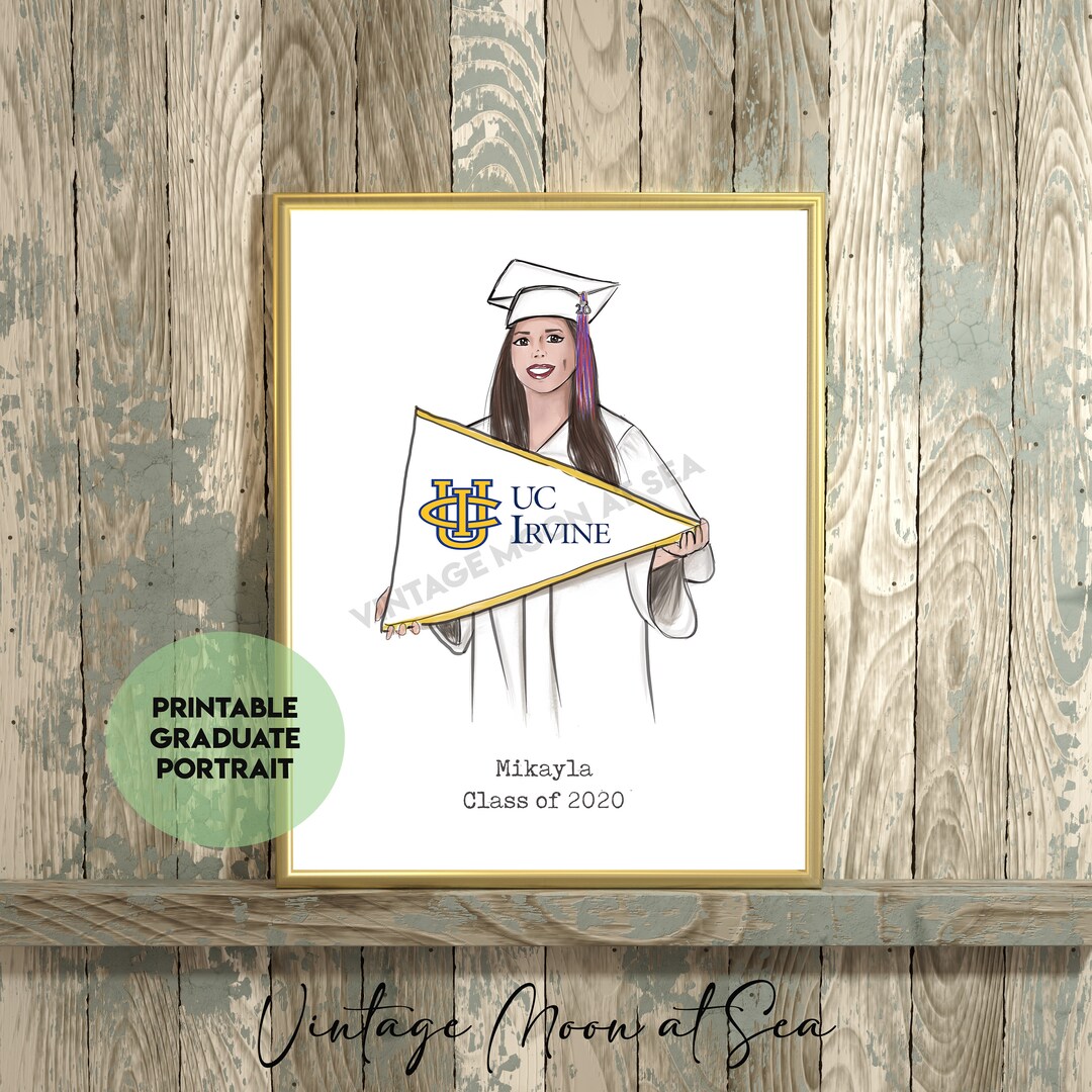Printable Class of 2020 Grad Portrait / Graduate Portrait / - Etsy