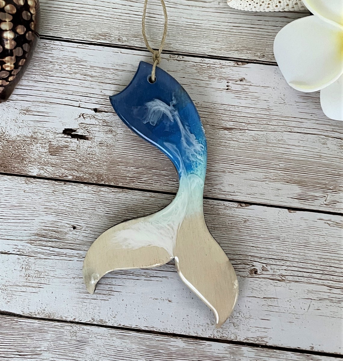 Mermaid Tail Wave Ornament Hawaii Gift Beach Art Hawaii - Etsy