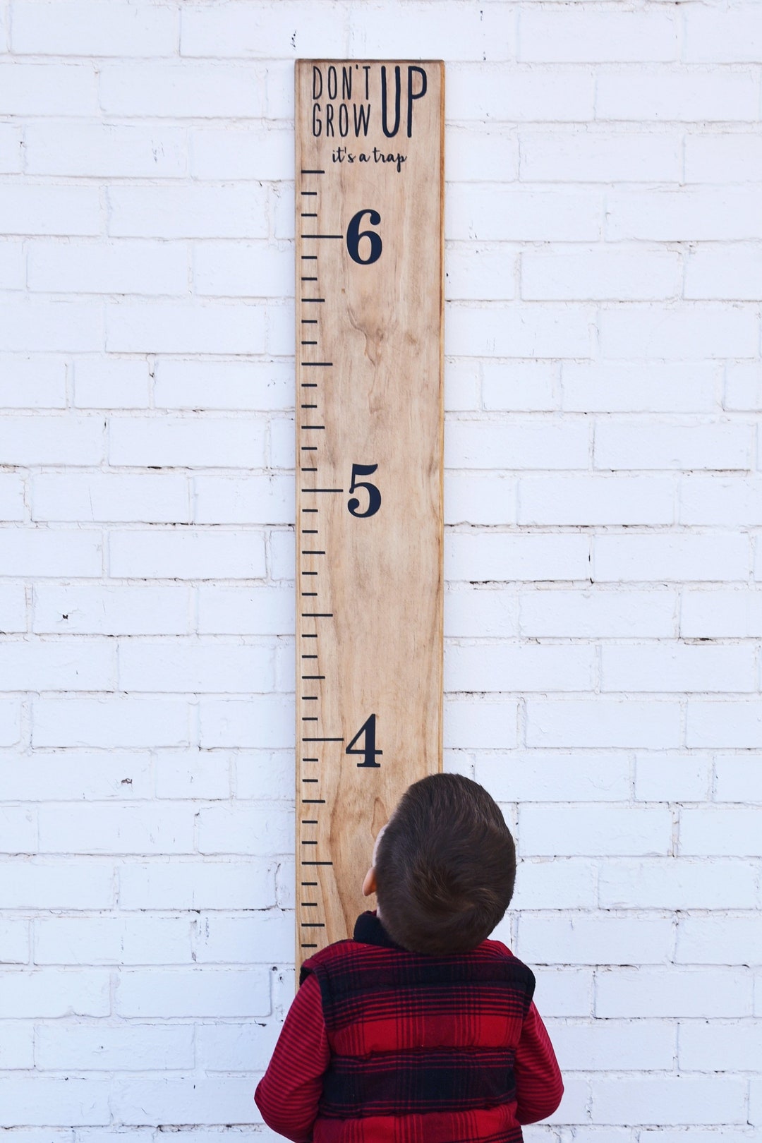 Growth Chart Ruler Add-on--"don't Grow up It's a Trap" Vinyl Decal ...