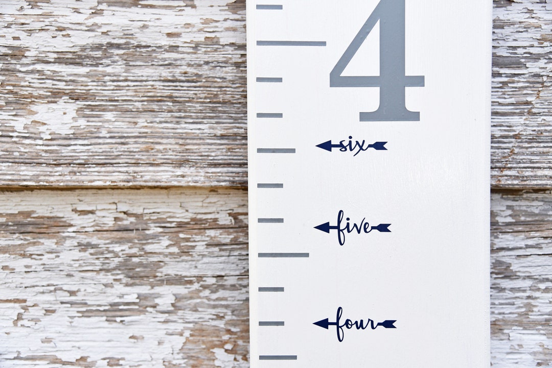 Height Marker for Growth Chart Ruler - Vinyl Decal Arrow in Script ...