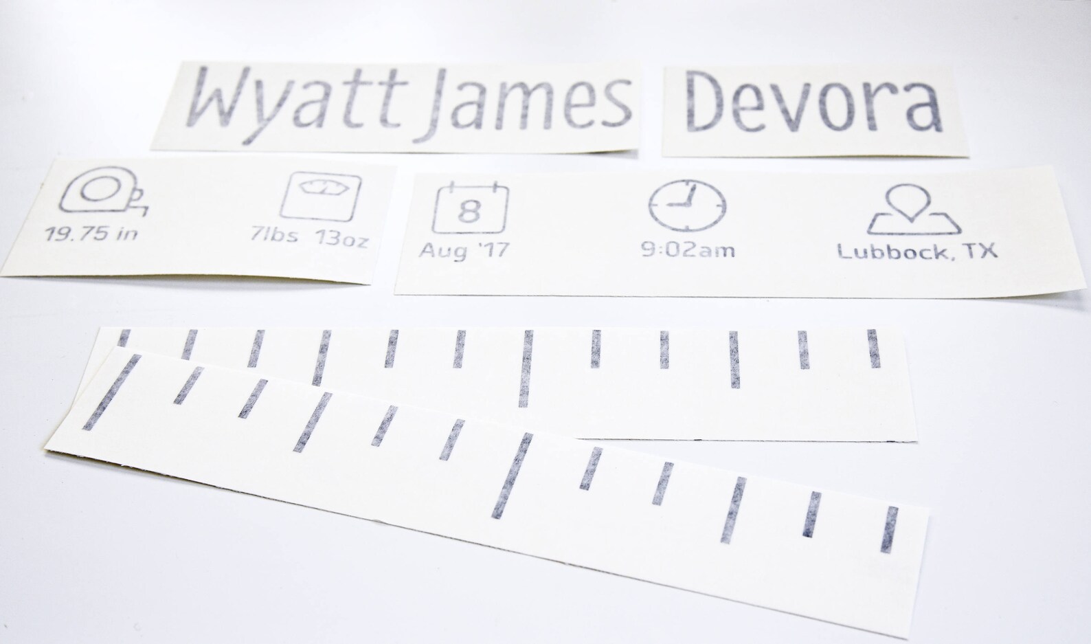 DIY Birth Ruler Vinyl Decal Kit Modern Style With Birth | Etsy