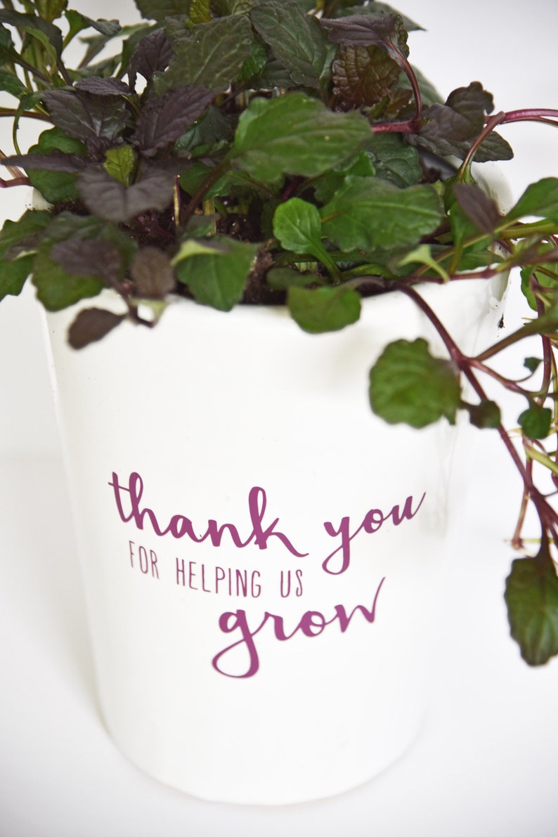 DIY Flower Pot Decal / Thank You for Helping Me Grow / Teacher - Etsy