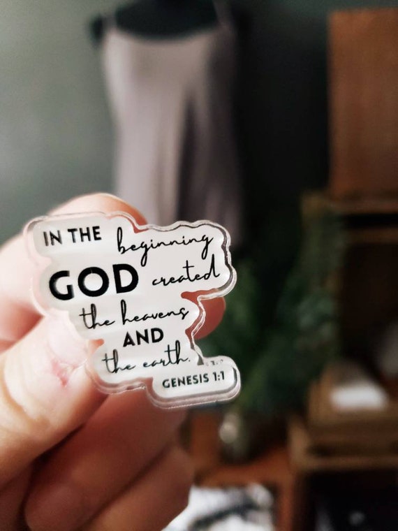 Bible Verse Pin Scripture Pin Genesis Pin Christian Gift - Etsy