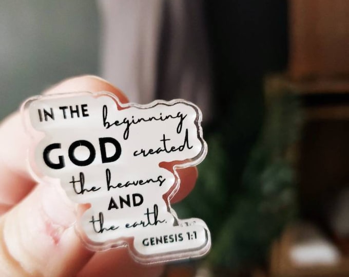 Bible Verse Pin, Scripture Pin, Genesis Pin, Christian Gift, Bible ...