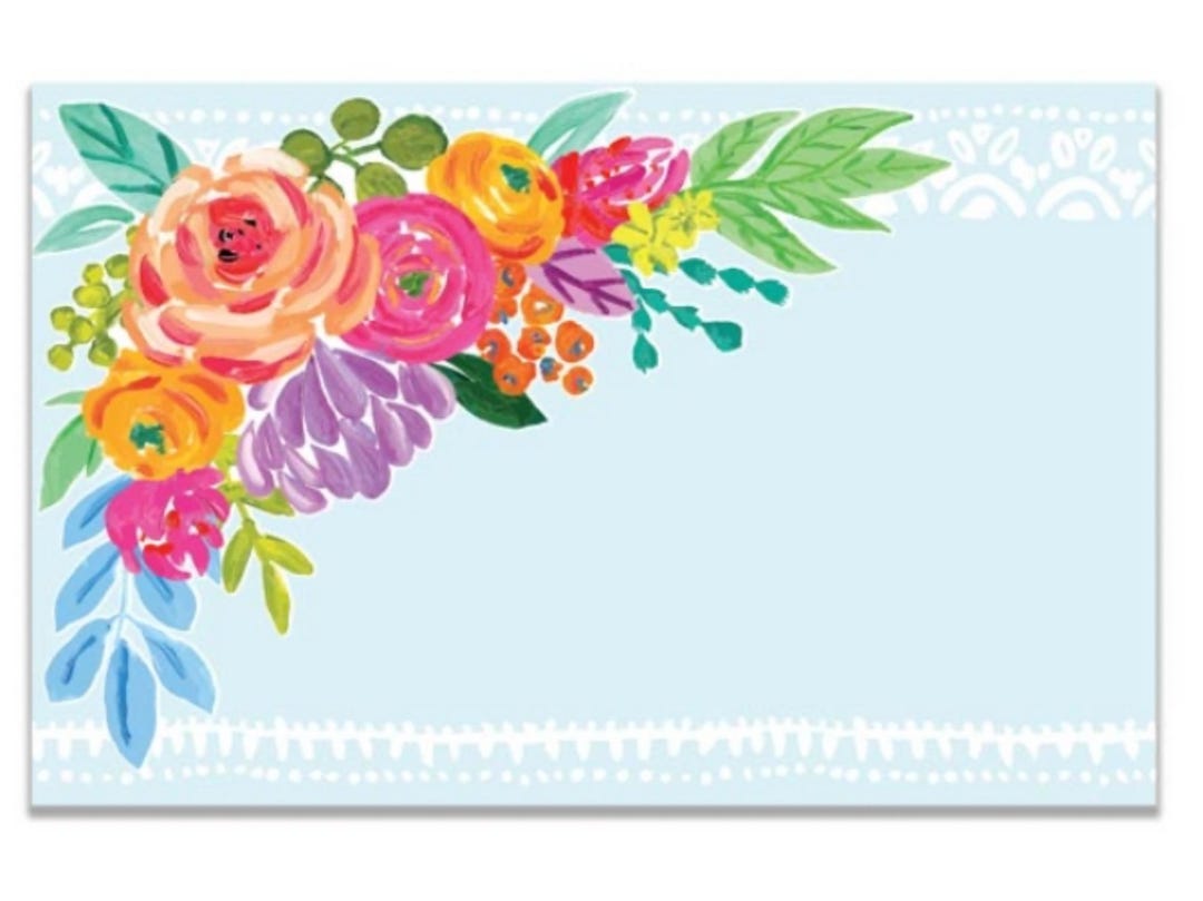 Flower Enclosure Cards for Floral Bouquets, Small Blank Cards, Name ...