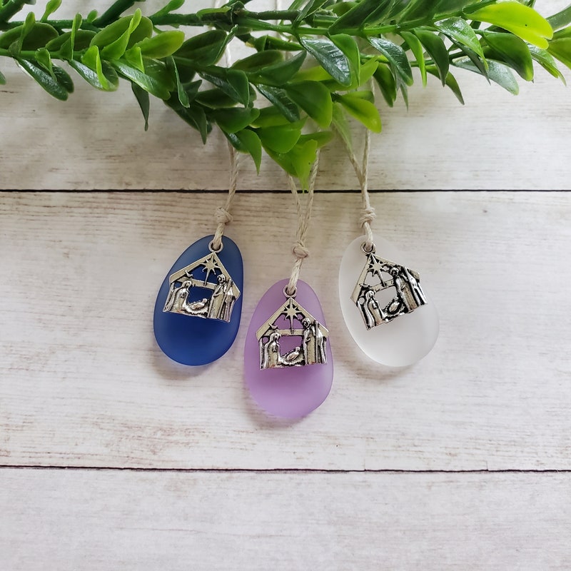 Jesus Sea Glass Ornament - Etsy