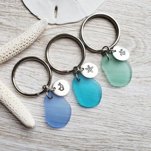 Custom Ocean Keychain With Sea Turtle, Starfish or Whale Charm - Sea ...