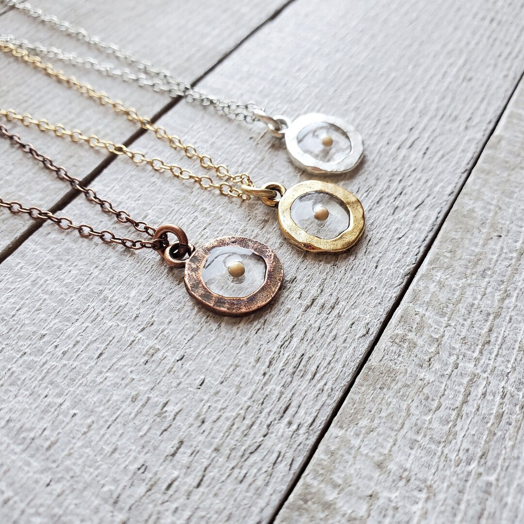 Rustic Mustard Seed Necklace, Unique Christian Jewelry, Faith Can Move ...