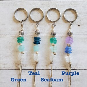 Boho Keychain, Coastal Gifts, Natural Gifts for Women, Sea Glass Key ...