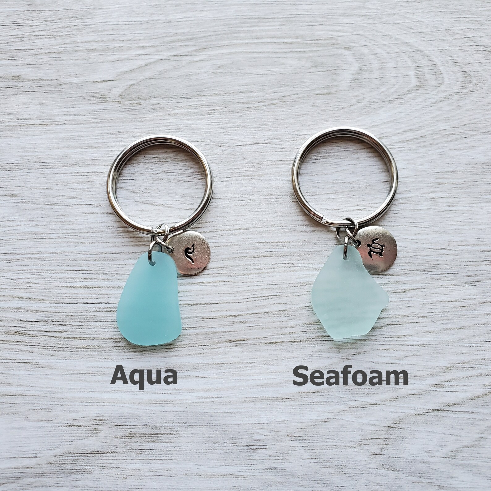 Sea Glass Keychain Ocean Keychain Custom Gift Seaglass Key | Etsy