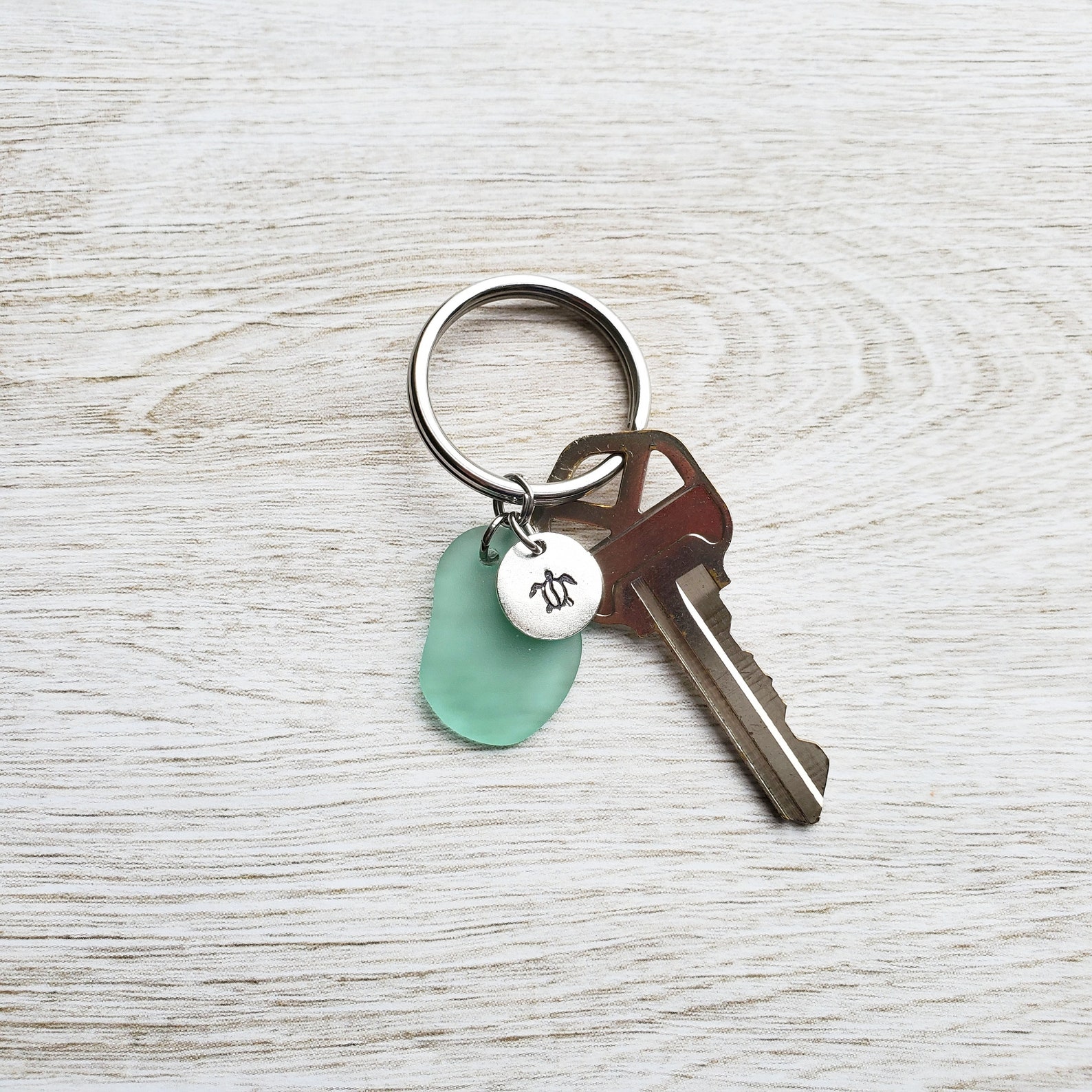 Custom Ocean Keychain With Sea Turtle, Starfish or Whale Charm - Sea ...