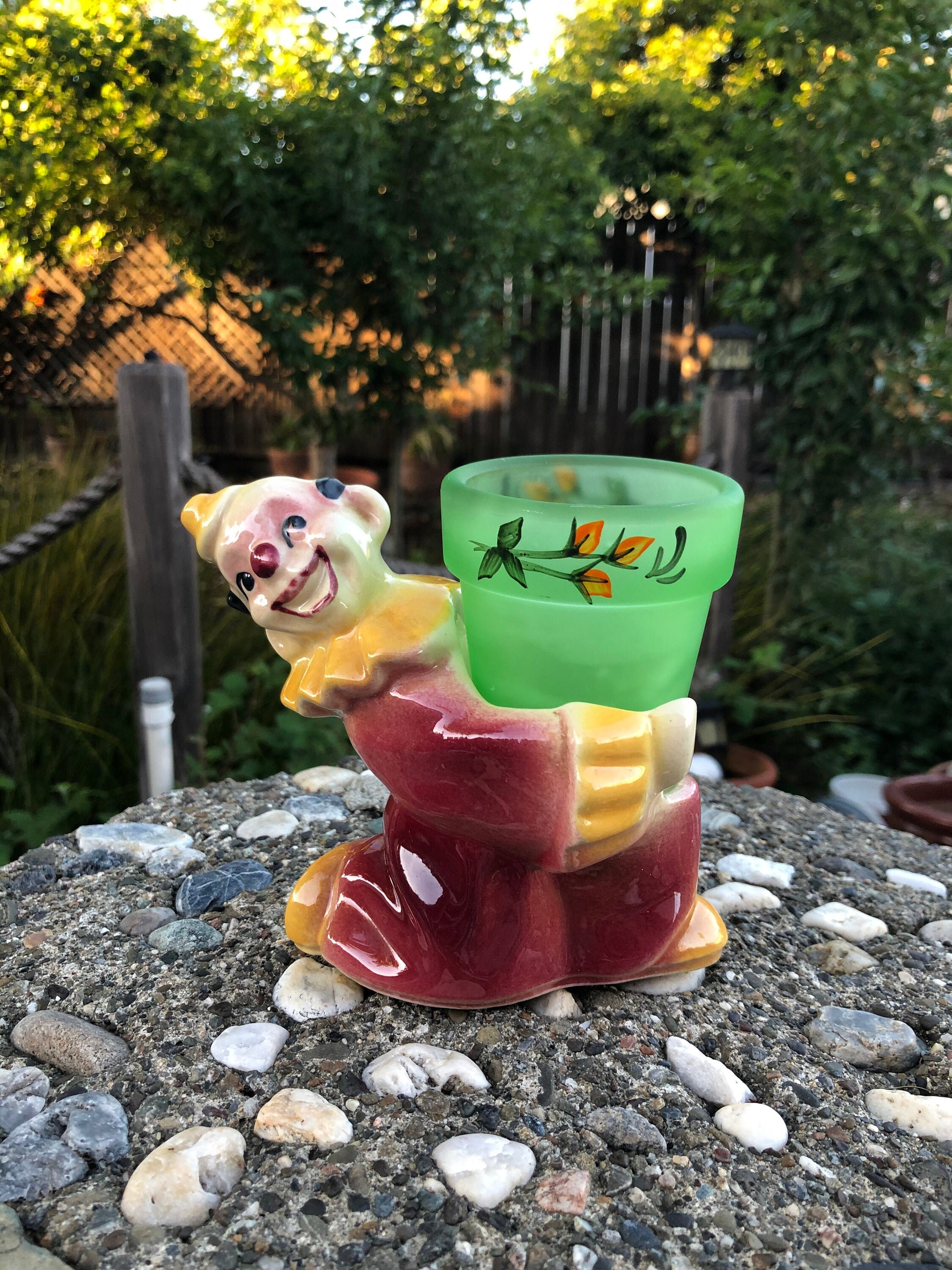 Shawnee Pottery 1950's JoJo Clown Flower Pot Holder and - Etsy España