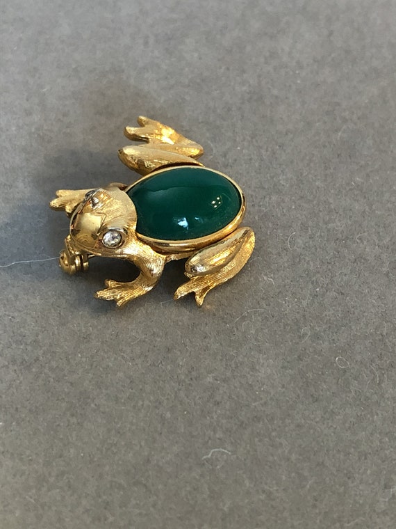 Green and Gold Frog Pin Brooch | Etsy
