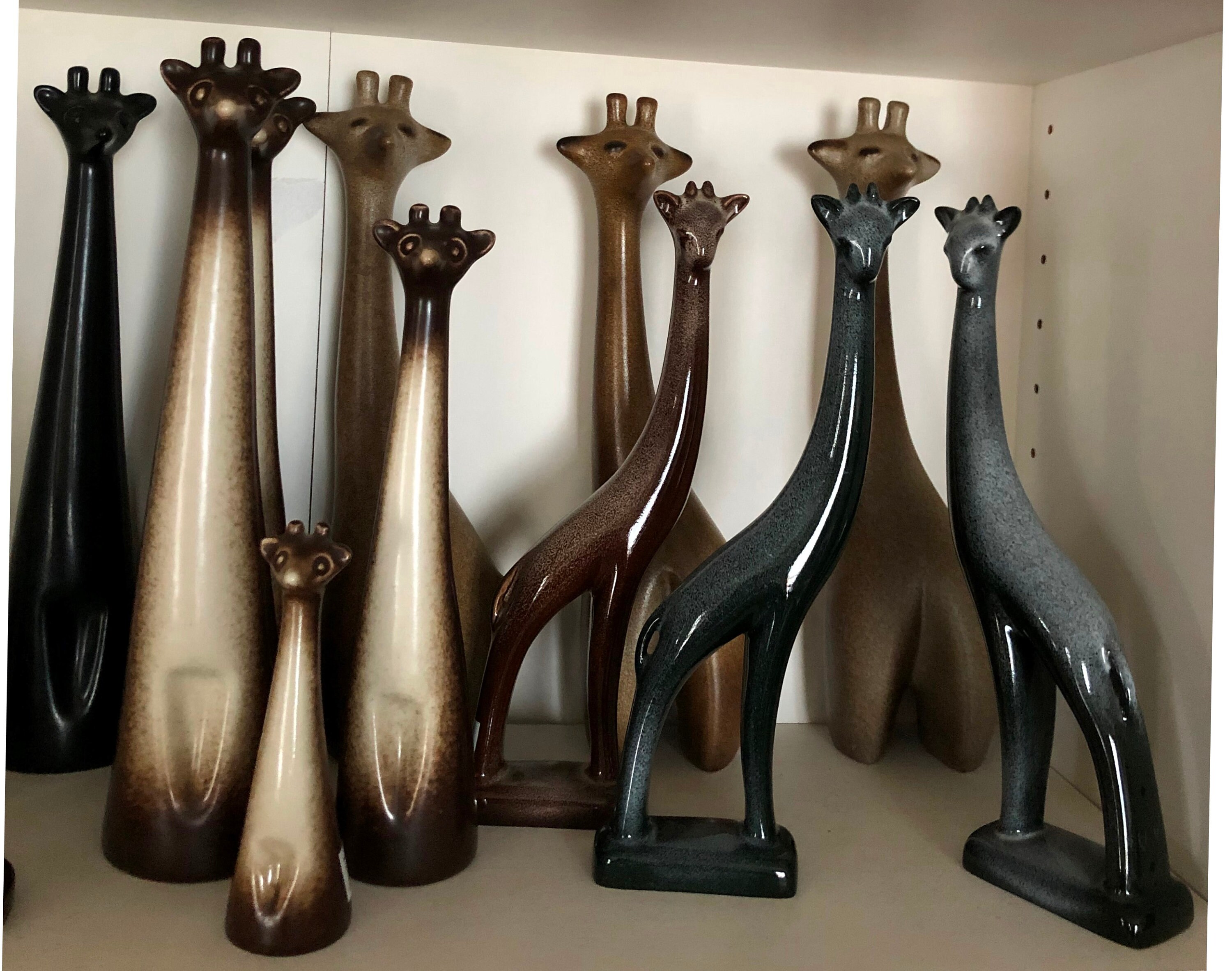 Howard Pierce Giraffes Matching Pair Blue - Etsy UK