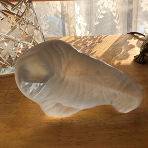 Nybro Glass Sweden 1985, Frosted Satin Crystal Glass Walrus FREE ...