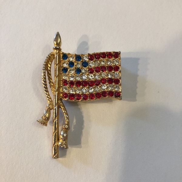 American Flag Brooch - Etsy