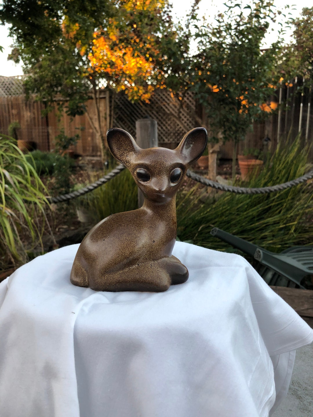 Howard Pierce Porcelain Fawn Deer Brown - Etsy