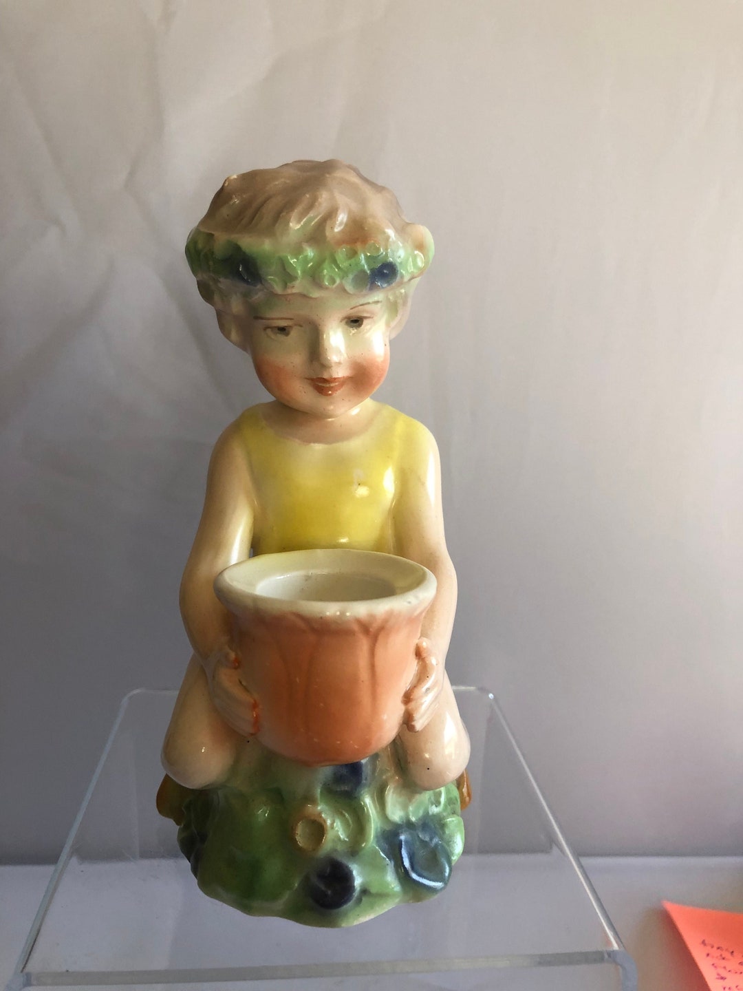 Porcelain Child Candle Holder Czechoslovakia - Etsy