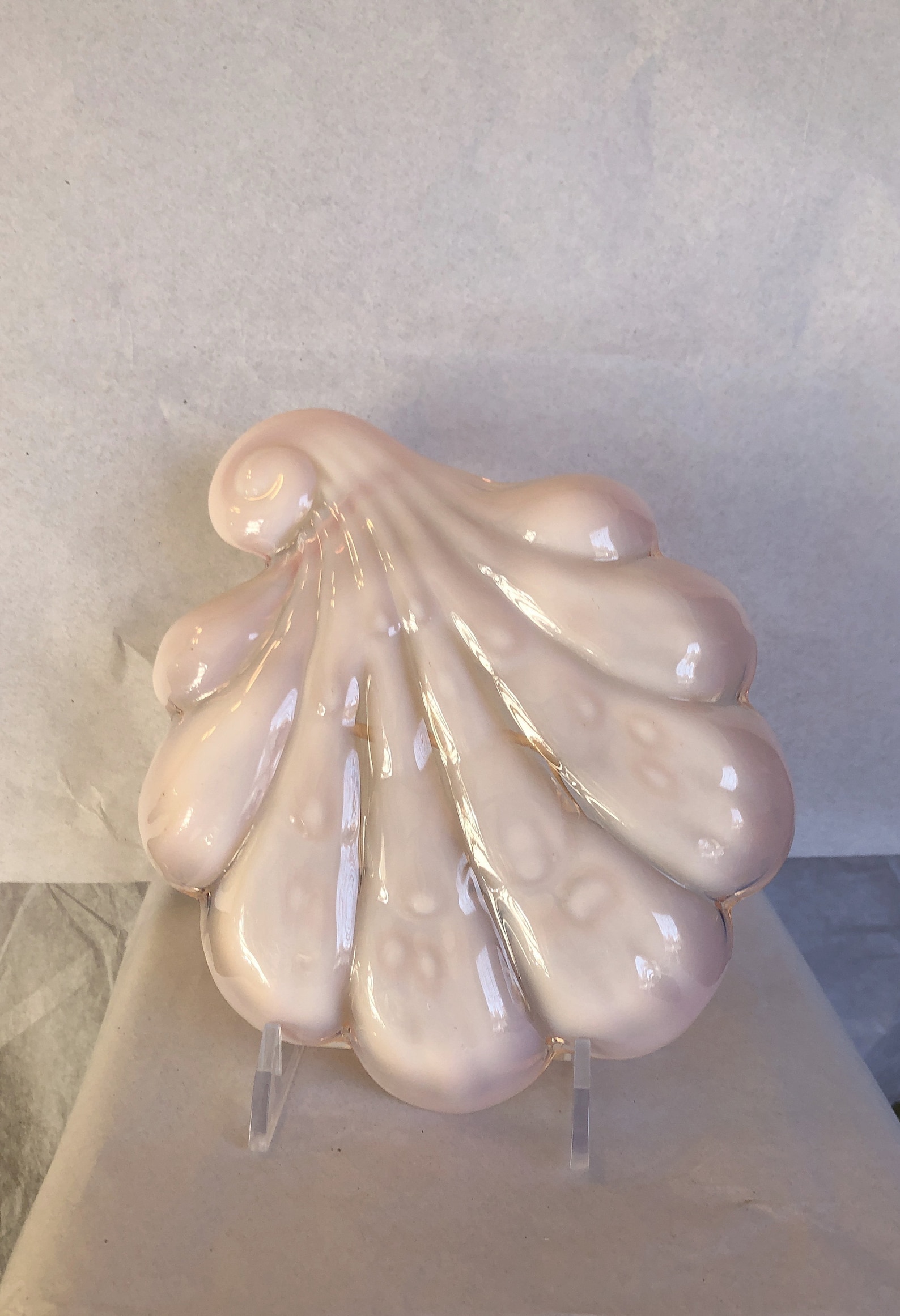 Duncan Miller Glass Pink Opalescent Sanibel Candy Dish - Etsy