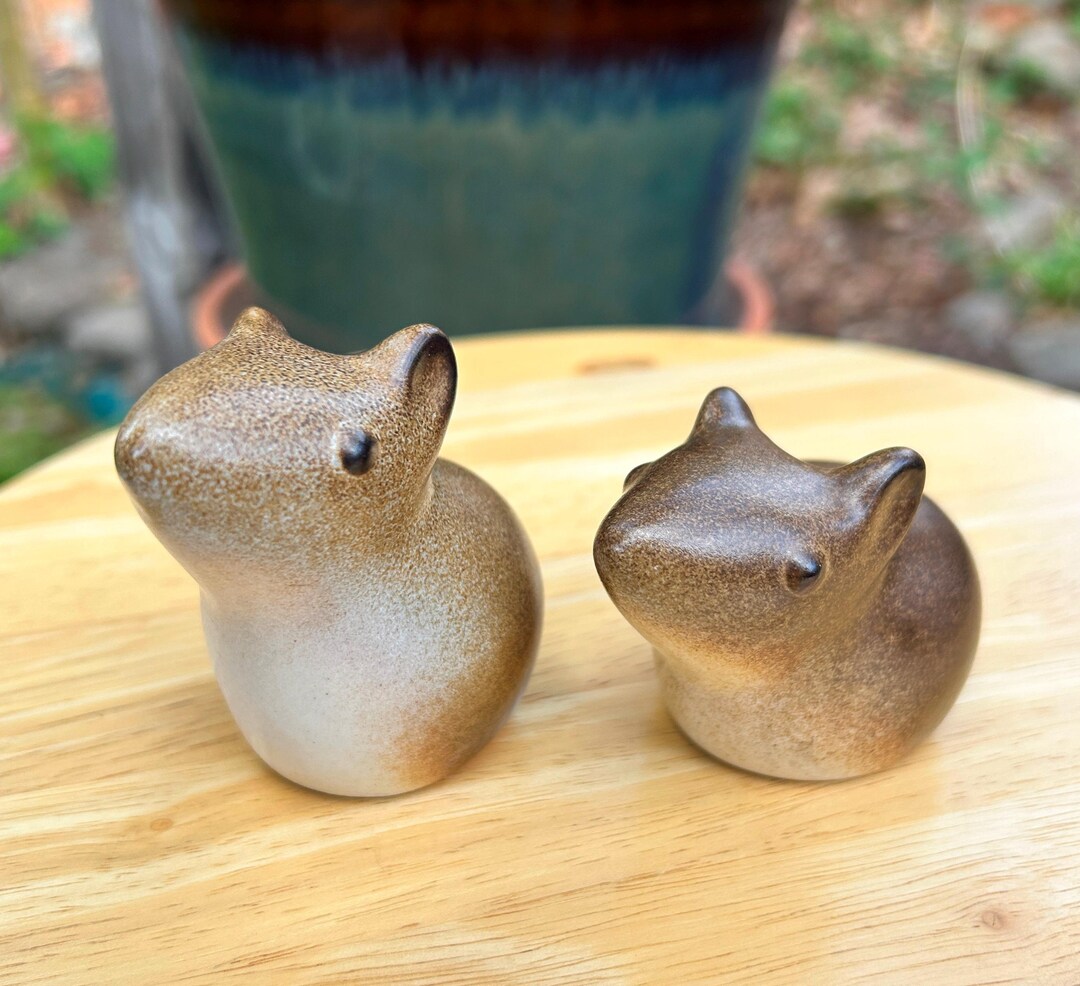 Howard Pierce Porcelain Mice Brown Pair - Etsy