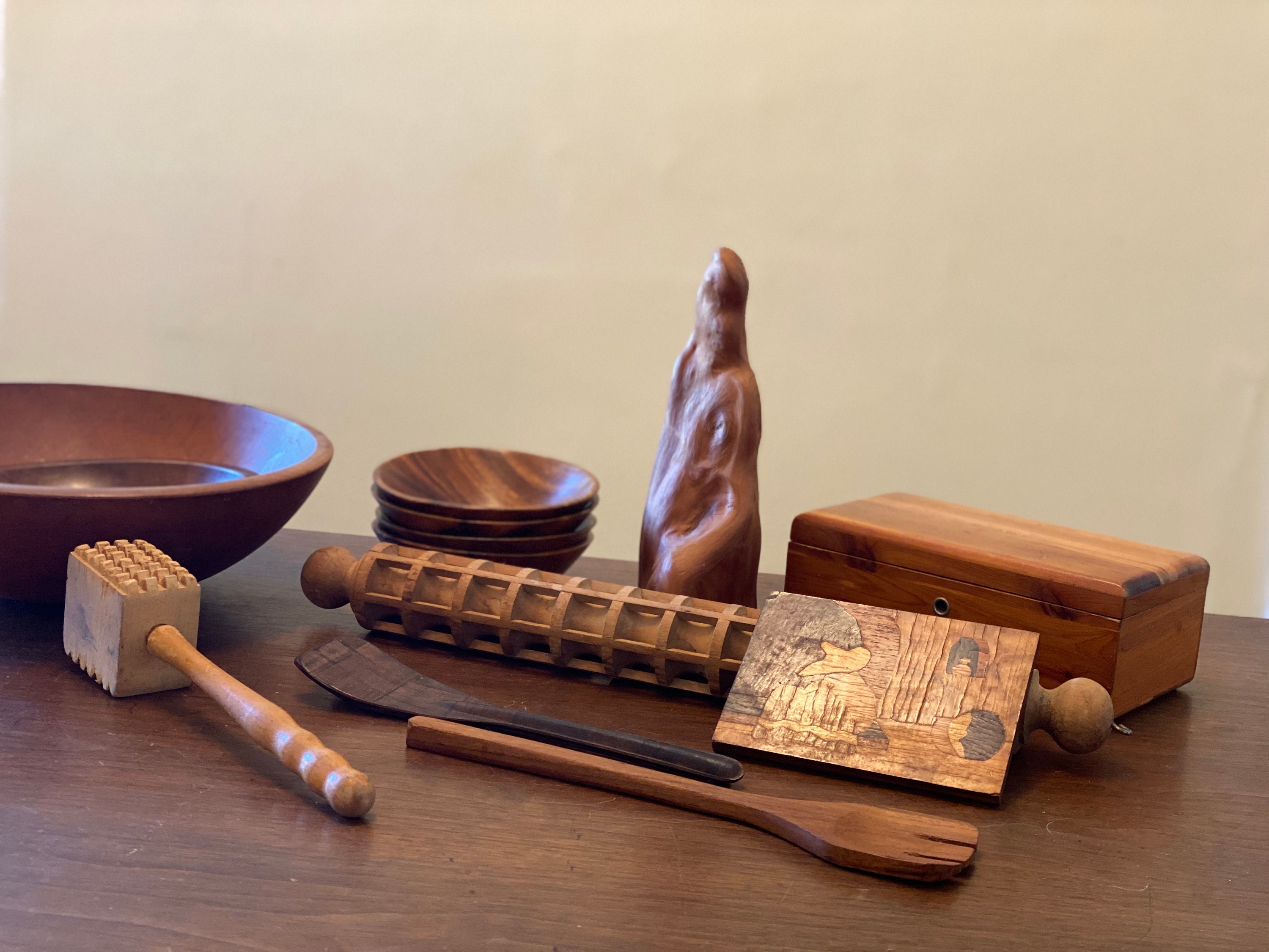 Vintage Wood Inlay Art siesta - Etsy