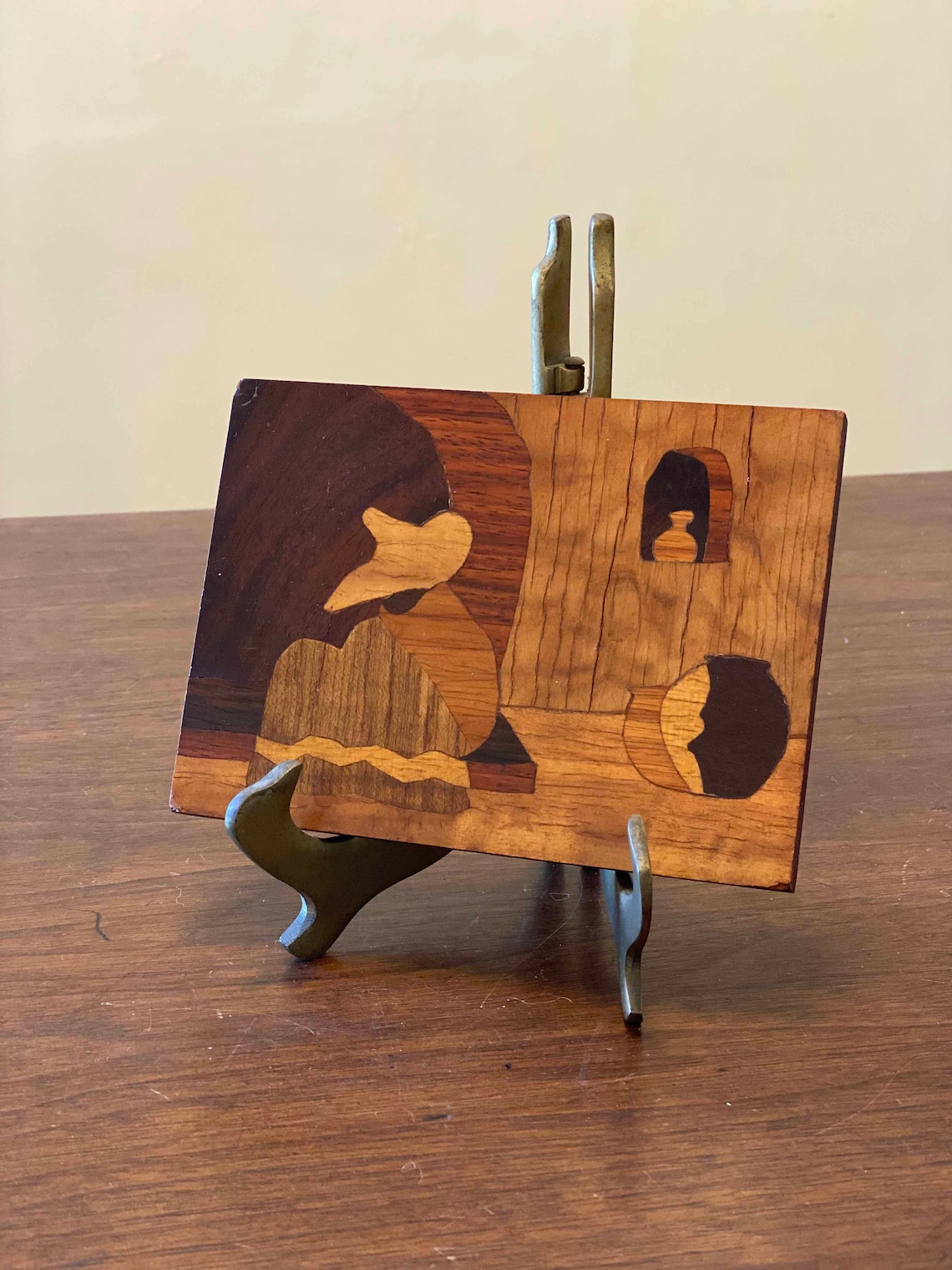 Vintage Wood Inlay Art siesta - Etsy